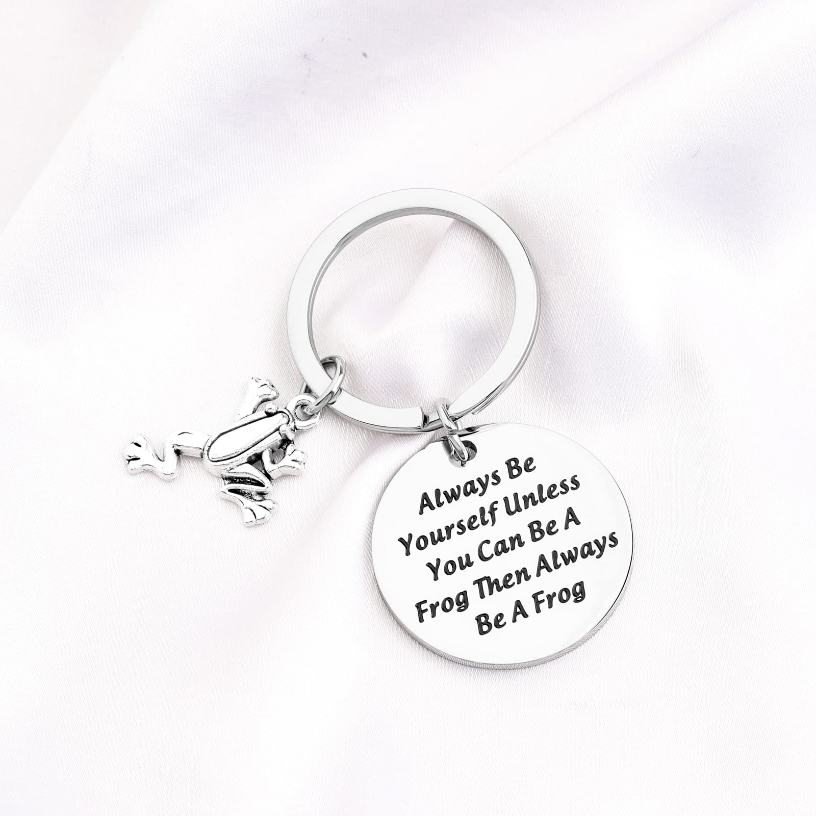 FOTAP Funny Frog Gift Always Be Yourself Unless You Can Be A Frog then Always Be A Frog Key Frog lover Gift Best Friend Gift (Frog key)