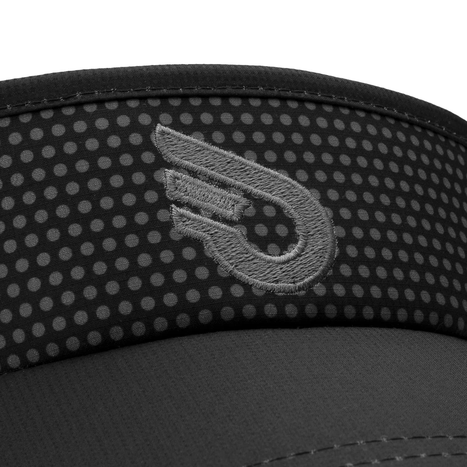 Headsweats Unisex Lightweight Performance Running Sun Visor, Dots Black, One Size
