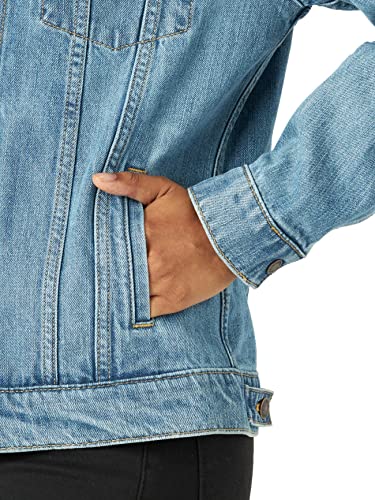 Wrangler Women's Relaxed Fit Memory Maker Jean Jacket, Basin, Large