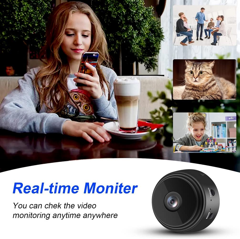 MOSAJIE 2023 Upgraded 1080P Home Security Camera Detector - Indoor Camera Home Security Camera Wireless WiFi Camera - Car Cameras for Surveillance