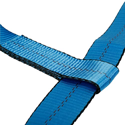Set of 2 Tow Dolly Straps with Flat Hook,Blue Basket Strap,Fits Most 16-20" Tires Webbing Ratchet Strapsā¦