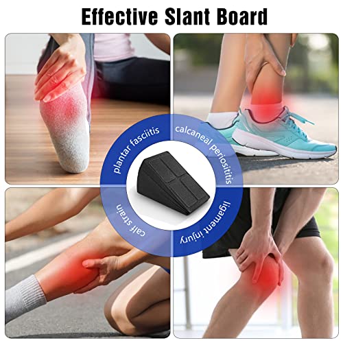 GDTOOLMMY Slant Board,3 Pcs Non-Slip Foam Calf Stretcher with 5 Adjustable Angles,480 Lbs Weight Capacity Squat Wedge for Exercises, Physical Therapy, Squats(Included Yoga Elastic Band)