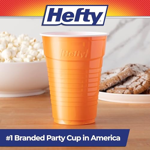 Hefty TKctPv Plastic Party Cups, Assorted Colors, 16 Ounce, 100 Count