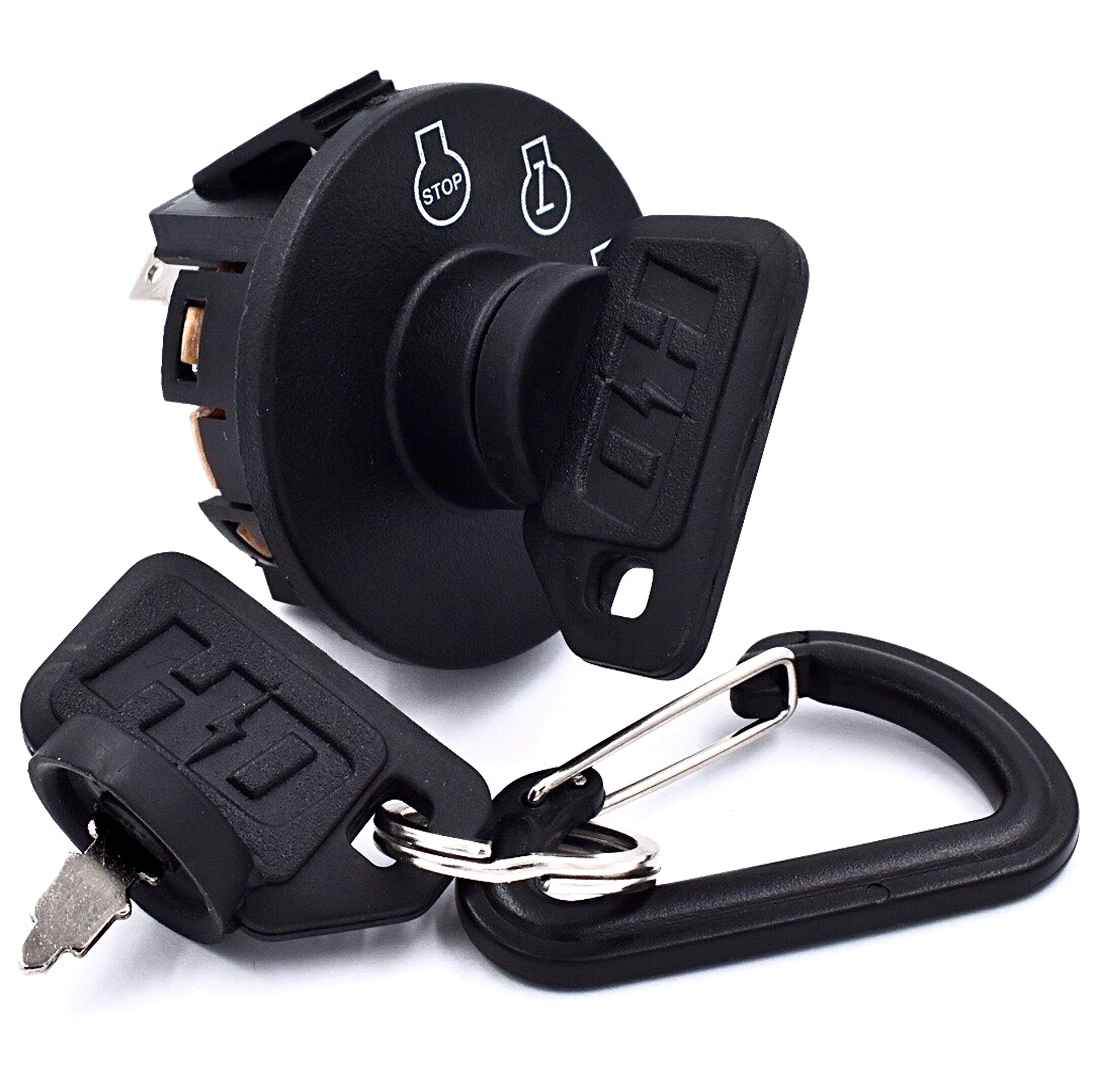 HD Switch Starter Ignition Switch fits Kubota Z121 Z122 Z125 Z411 Z421 Z723 Z724 Z725 Z726 ZG123 ZG124 ZG127 K3011-62110 K3011-62102 K3011-96200 Zero Turn Mowers w/ 2 Umbrella Keys & Free Carabiner