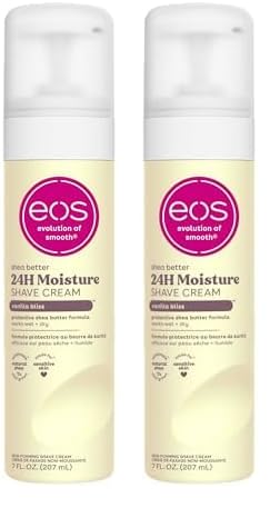 eos Shea Better Shaving Cream for Women - Vanilla Bliss | Shave Cream, Skin Care and Lotion with Shea Butter and Aloe | 24 Hour Hydration | 7 fl oz, (601) (Pack of 2)