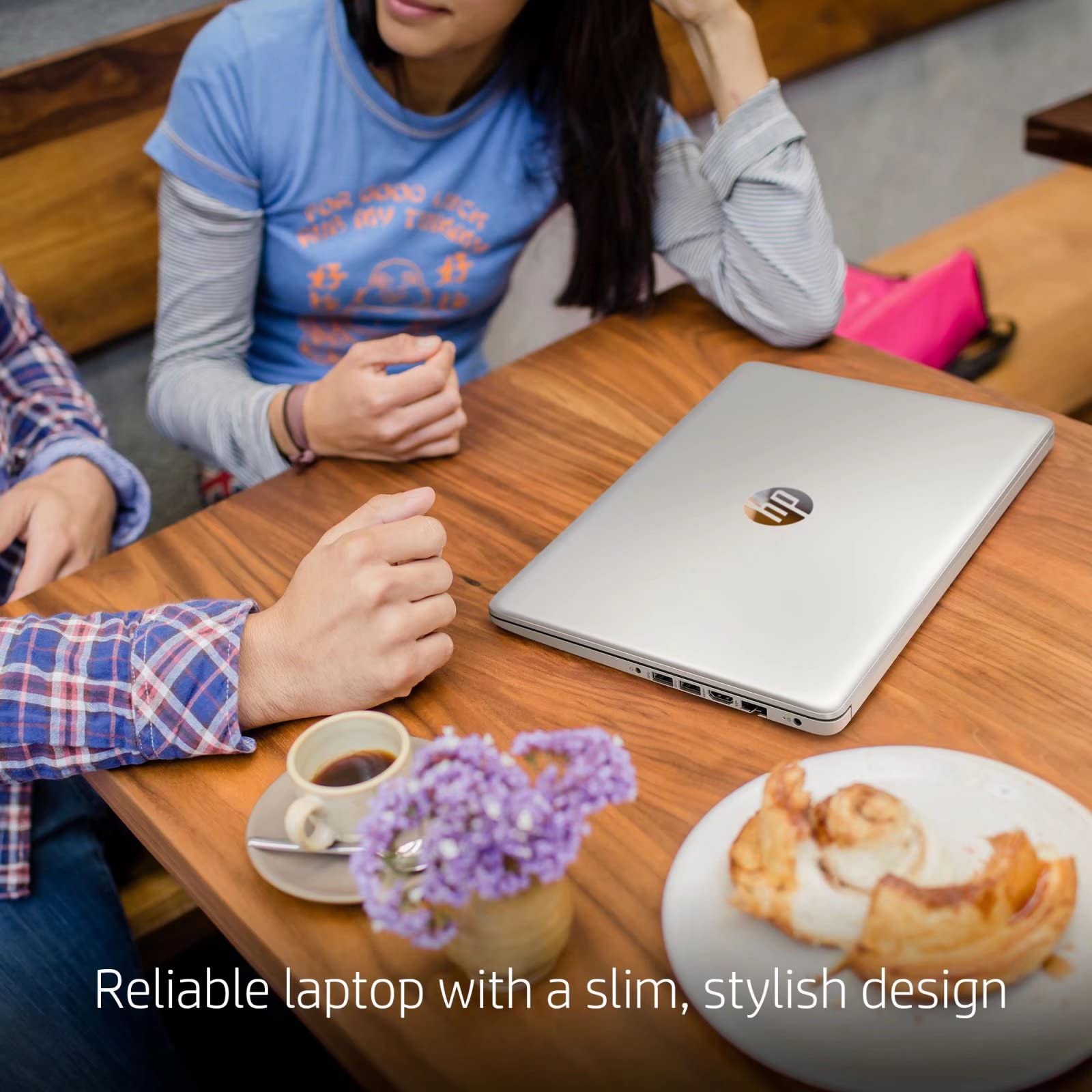 HP 14" FHD Laptop, AMD Ryzen 3-3250U (up to 3.5 GHz), 8GB RAM 1TB HDD + 128GB SSD, Ethernet, USB-A&C, Webcam, WiFi, Bluetooth, HDMI, Fast Charge Silver, Windows 10, ABYS Mouse Pad