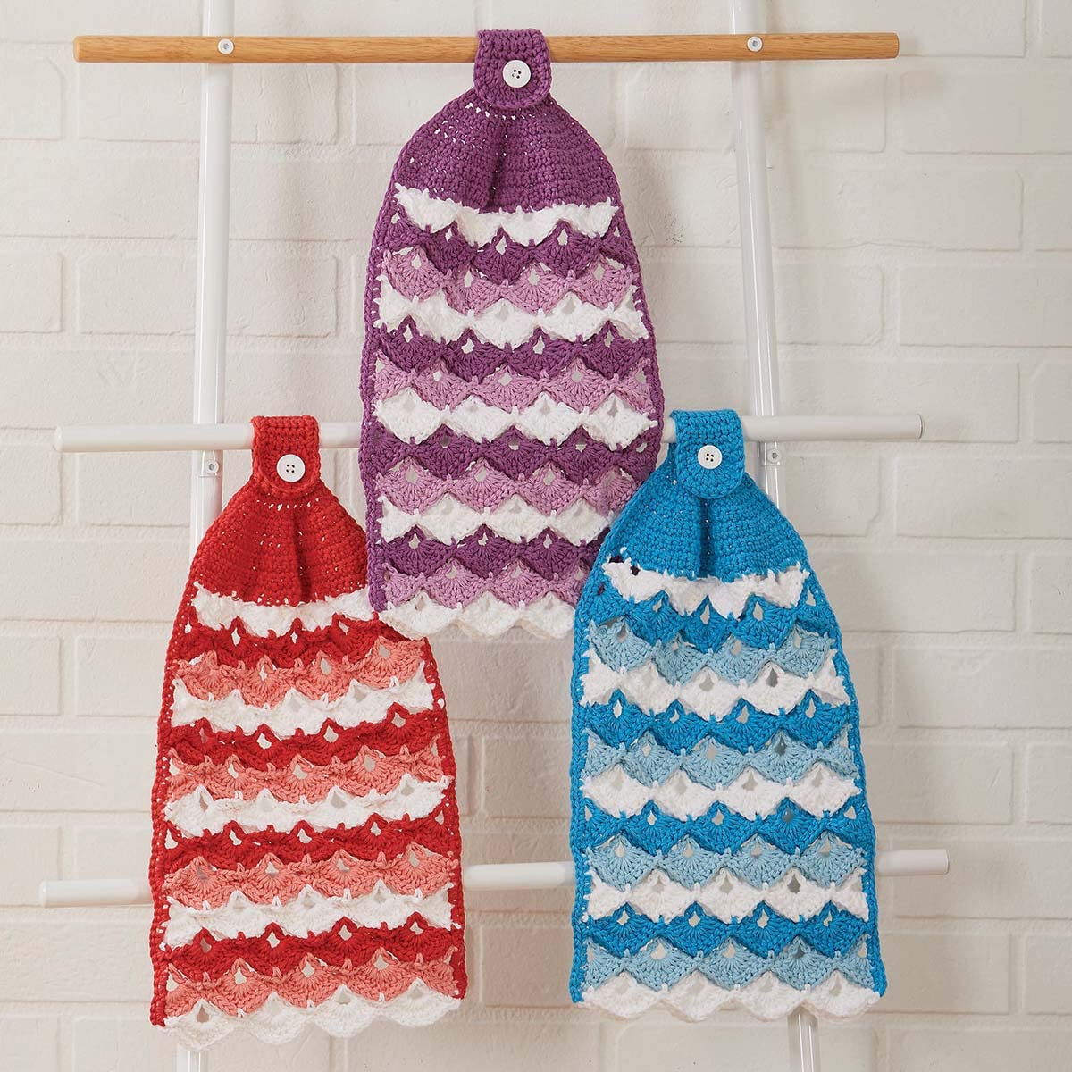 Herrschners Summer Shells Crochet Towels Yarn Kit