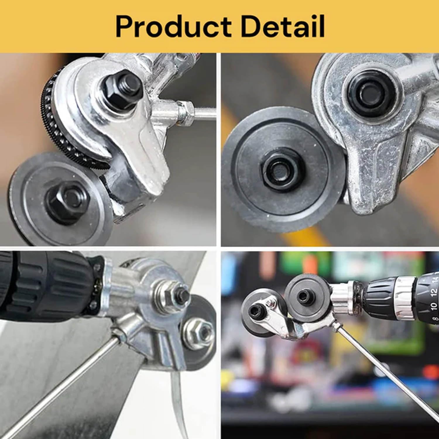 PeakTrend Electric Drill Plate Cutter Metal Nibbler Attachment for Effortless Cutting of Iron, Steel, Copper, Aluminum