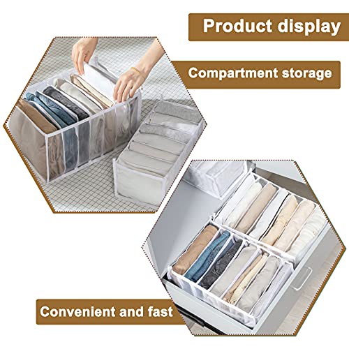 Owill-home Wardrobe Clothes Organizer(5PCS)- Foldable Storage Drawer Divider Boxes for Clothes Portable Closet Organizers Washable Storage Containers for Underwear, Leggings, Skirts, T-shirts, Socks