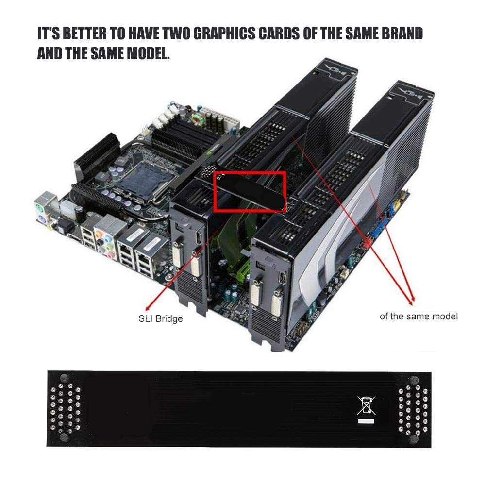 Flexible SLI Bridge 2 Way, 10cm 26pin Dual Graphic Card Connection Cable, Extreme High-Speed Technology GPU Cable for NVIDIA Graphic Card, for ASUS MSI Gigabyte Graphics Cards