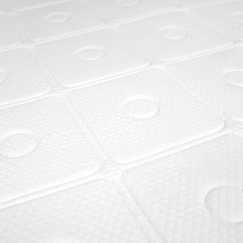 SensorPEDIC Luxury Extraordinaire 3-Inch Quilted Memory Foam Mattress Topper, Twin Size, White