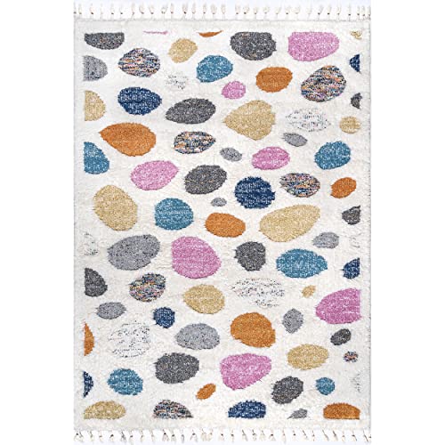nuLOOM Maybelle Braided Tassle Modern Area Rug, 4x6, Ivory