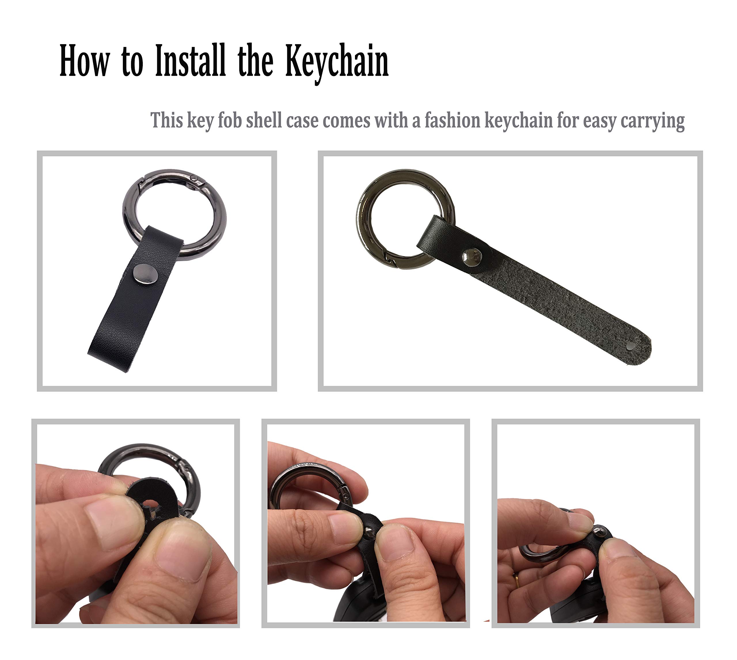 Flip Folding Key Fob Cover Case Shell Fit for Hyundai Santa Fe Sonata Remote Car Key Fob Shell Case with Key Chain
