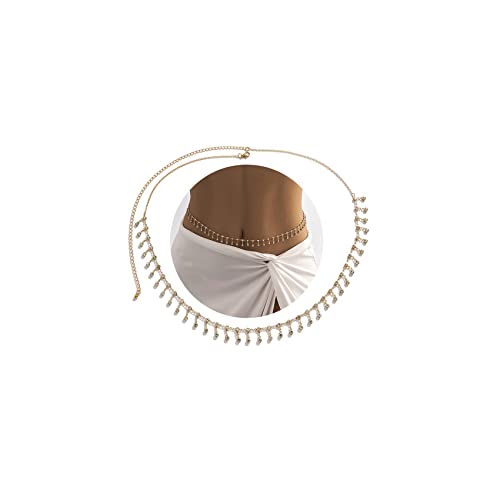 Gold Sequin Waist Chain Bikini Body Layered Belly Chain Summer Beach Body Jewelry Chain for Women