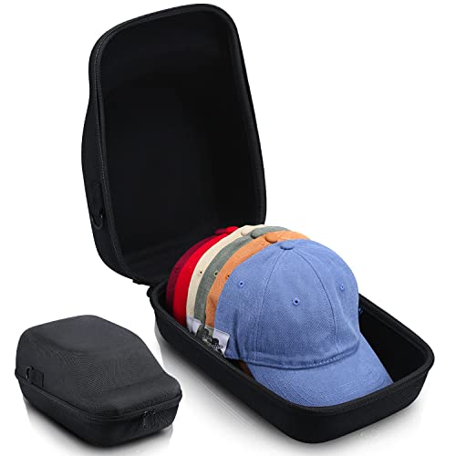 Ozueccr Hard Case, Storage for Baseball Caps with Carrying Handle & Shoulder Strap - This Organizer Holder Protects up to 6 Hats - Perfect for Traveling & At-Home Storage