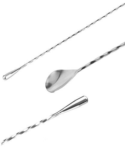 Purefold 15.7 Inches (40 CM) Stainless Steel Bar Spoon, Bartender Cocktail Shaker Cocktail Mixing Spoon,Spiral Pattern