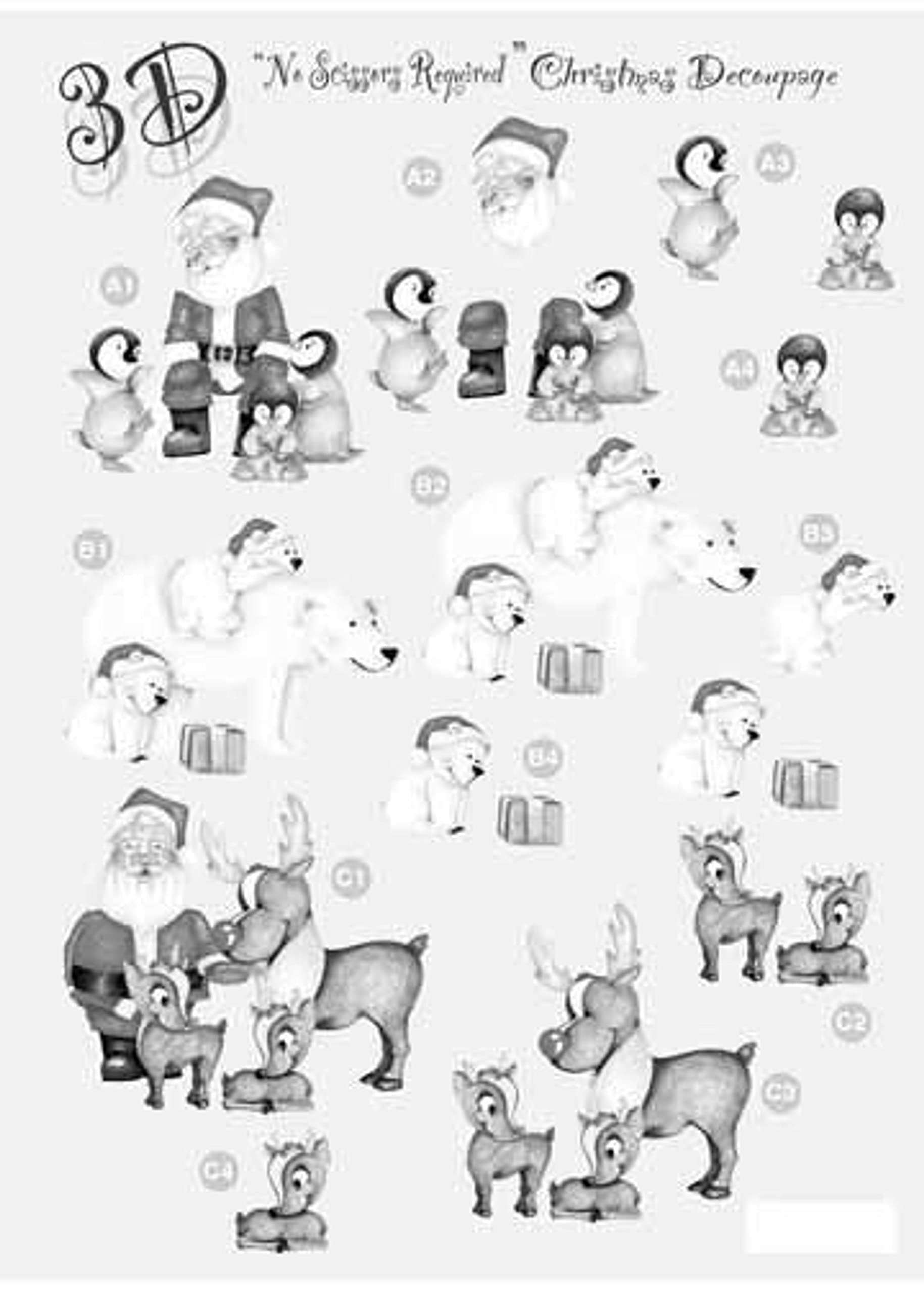 Ecstasy Crafts Craft Uk Silver Christmas Decoupage -Animals