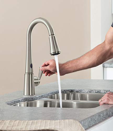 Moen 87359E2SRS Delaney One-Handle High Arc Pulldown Kitchen Faucet, Spot Resist Stainless