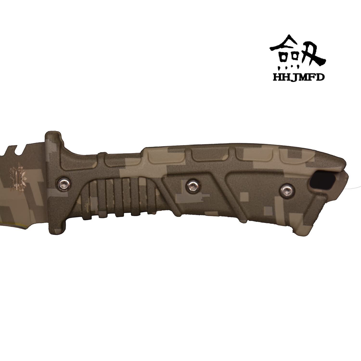 HHJMFD Tactical Fixed Blade Knife Survival Hunting Tool Non-slip Stylish Handle with Practical Sheath 9-inch Camouflage for Camping Hunting Adventure Outdoor