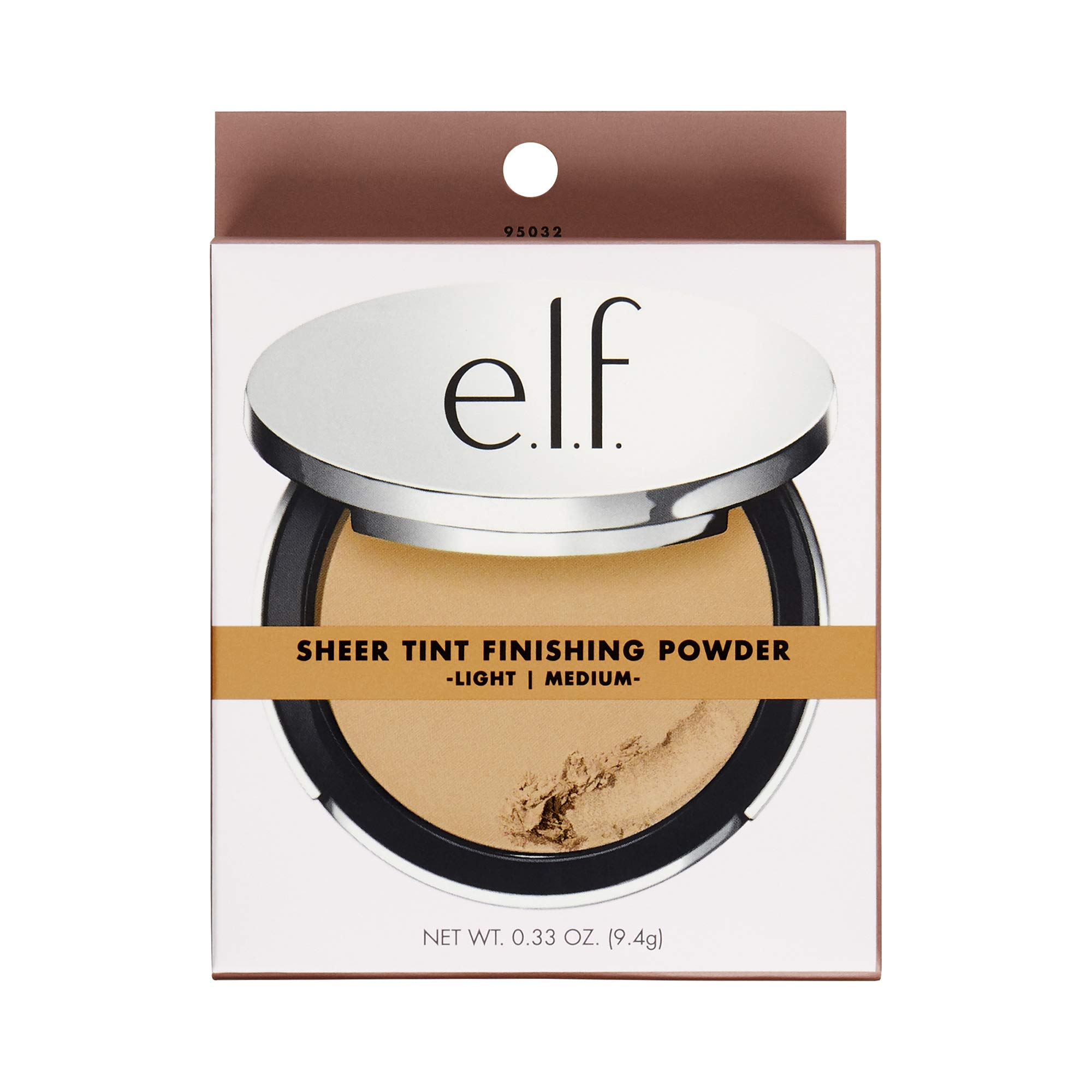 e.l.f. Beautifully Bare Sheer Tint Finishing Powder, Mattifying, Silky, Light Coverage, Long Lasting, Controls Shine, Creates a Flawless Face, All-Day Wear, Light/Medium, 0.33 Oz