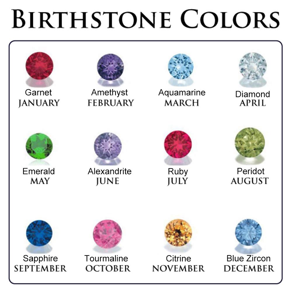 espere Sterling Silver Birthstone Stacking Ring Dainty Birthstone Rings Open Adjustable [March - Aquamarine]