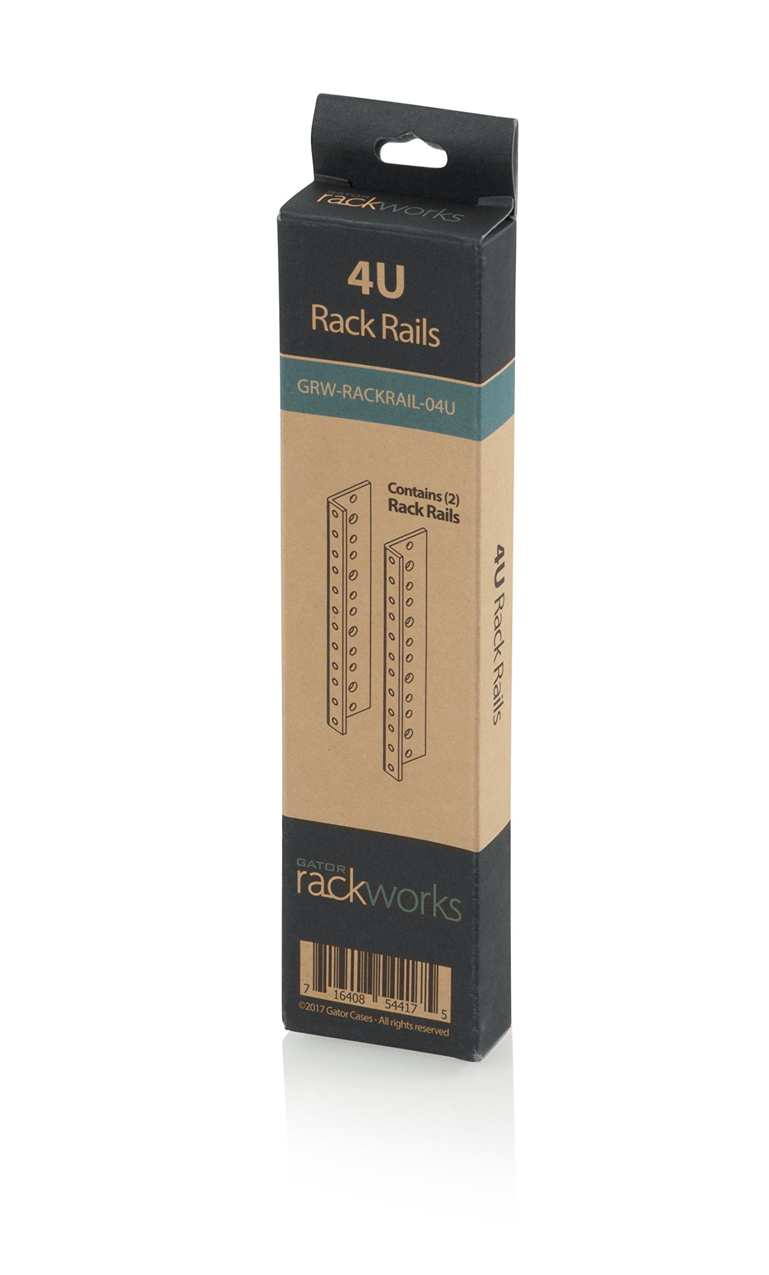 Gator Rackworks Heavy Duty Steel Rack Rail Set; 4U Rack Size (GRW-RACKRAIL-04U)