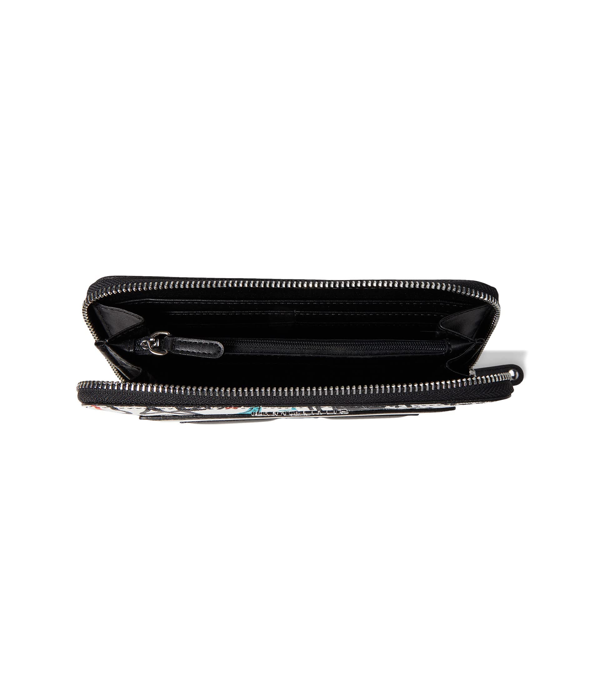 KARL LAGERFELD Paris Zip Around Wallet White Combo One Size