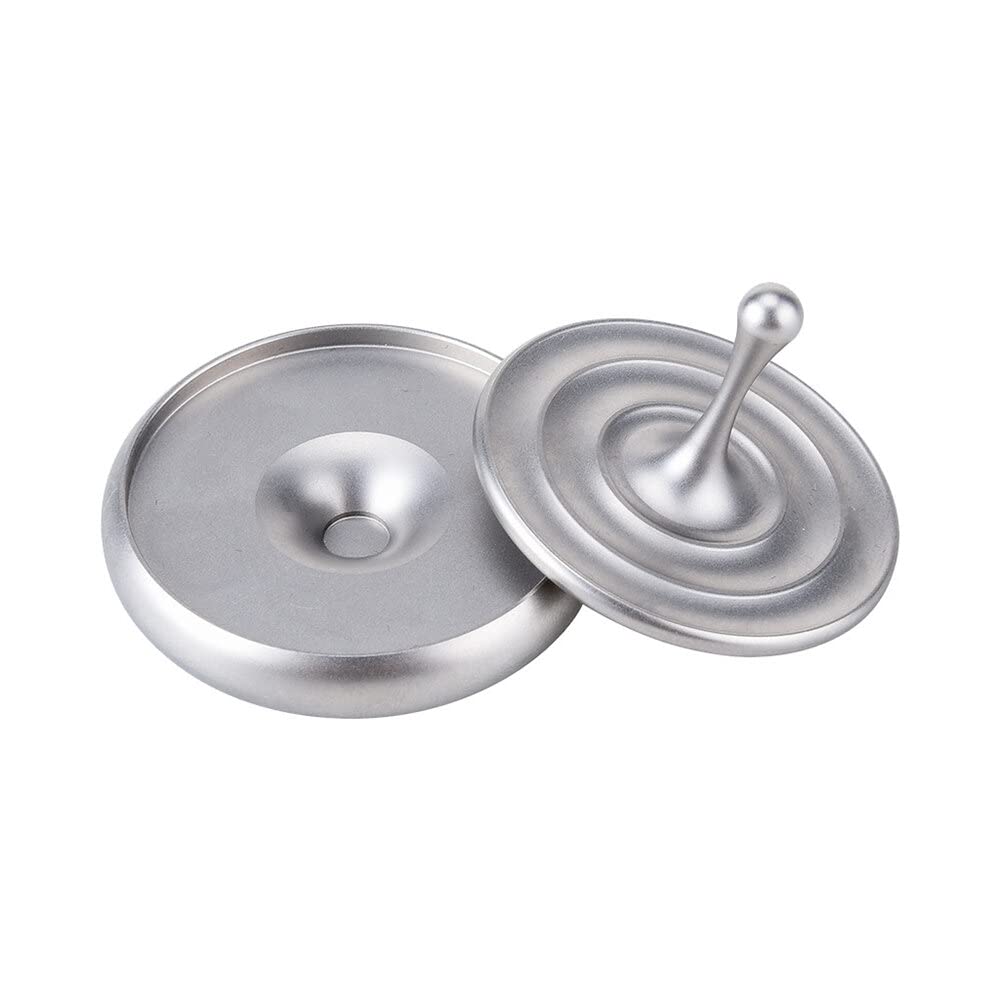 Generic 1pc Water Drop Hand-Twisted Gyro Stainless Steel Sandblasting Version Desktop Spinner Spinning Tops Toys Anti-Stress for Adult #1/0.05