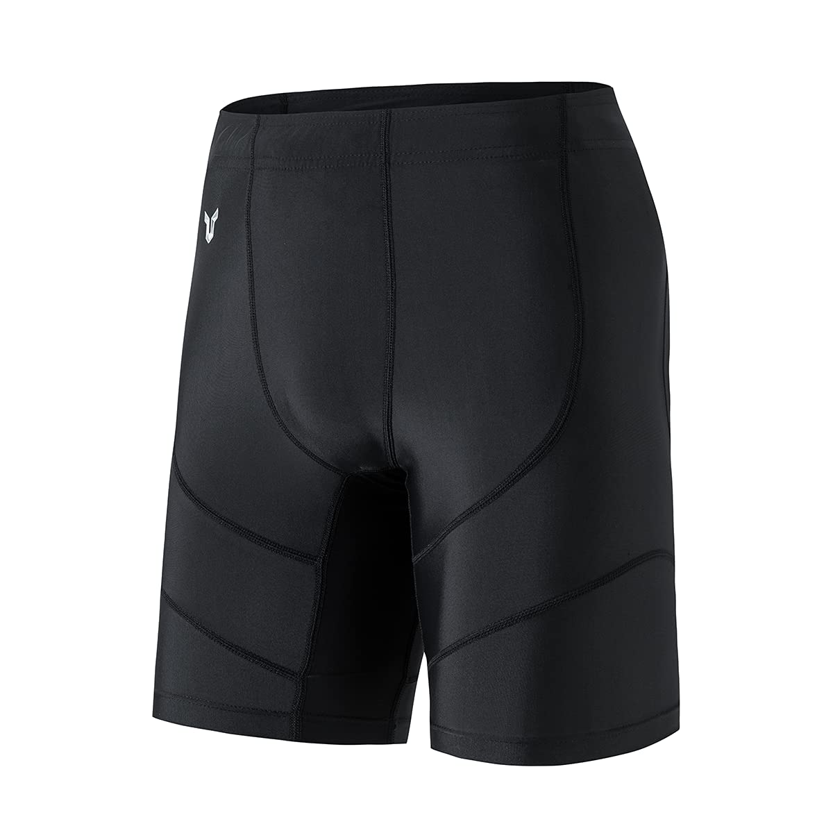 HUGE SPORTS Men's Rash Guard Swim Shorts Compression Swimming Jammer Cool Dry Active Swimsuit Workout Shorts Sports Tights (Black, XL)