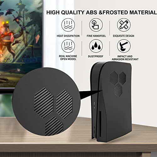 PS5 Console Face Plates,Playstation 5 Accessories with Fan Vents Faceplate,with Dust Filter for Cooling Vents,Shockproof ABS Shell Cover Case - Disc Edition