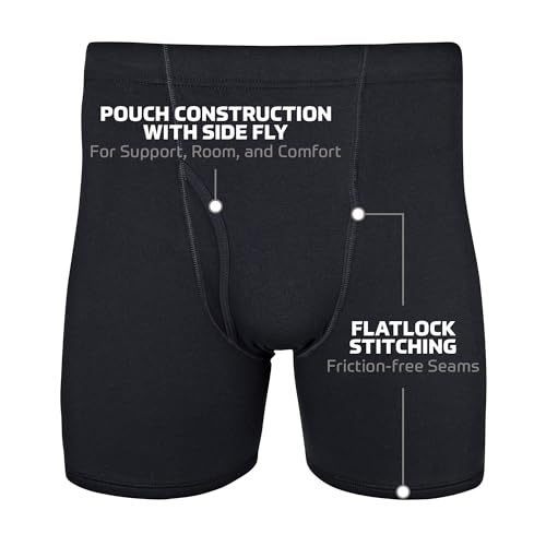 Gildan Mens Underwear Covered Waistband Boxer Briefs, Multipack