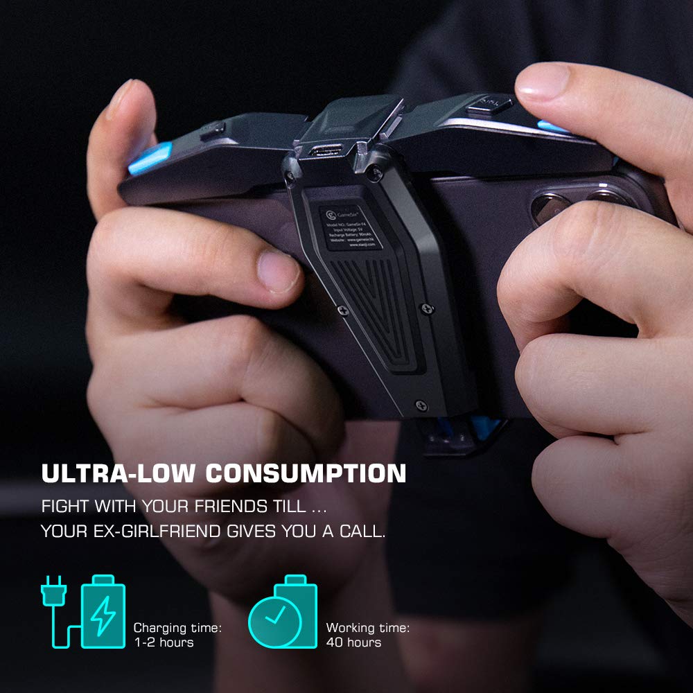 GameSir F7 Claw Mobile Game Controller for Android Tablet/iPad, PUBG Controller, Plug and Play, 4 Trigger, Sensitive Aim Shoot Joystick(Six Finger Operation) for PUBG/Fornite