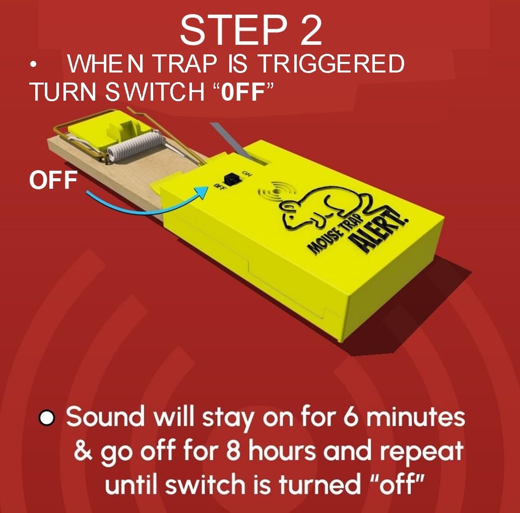 Mouse Trap Alert - No more unpleasant smells in your home because of decaying mouse, you are alerted when the mouse trap is triggered