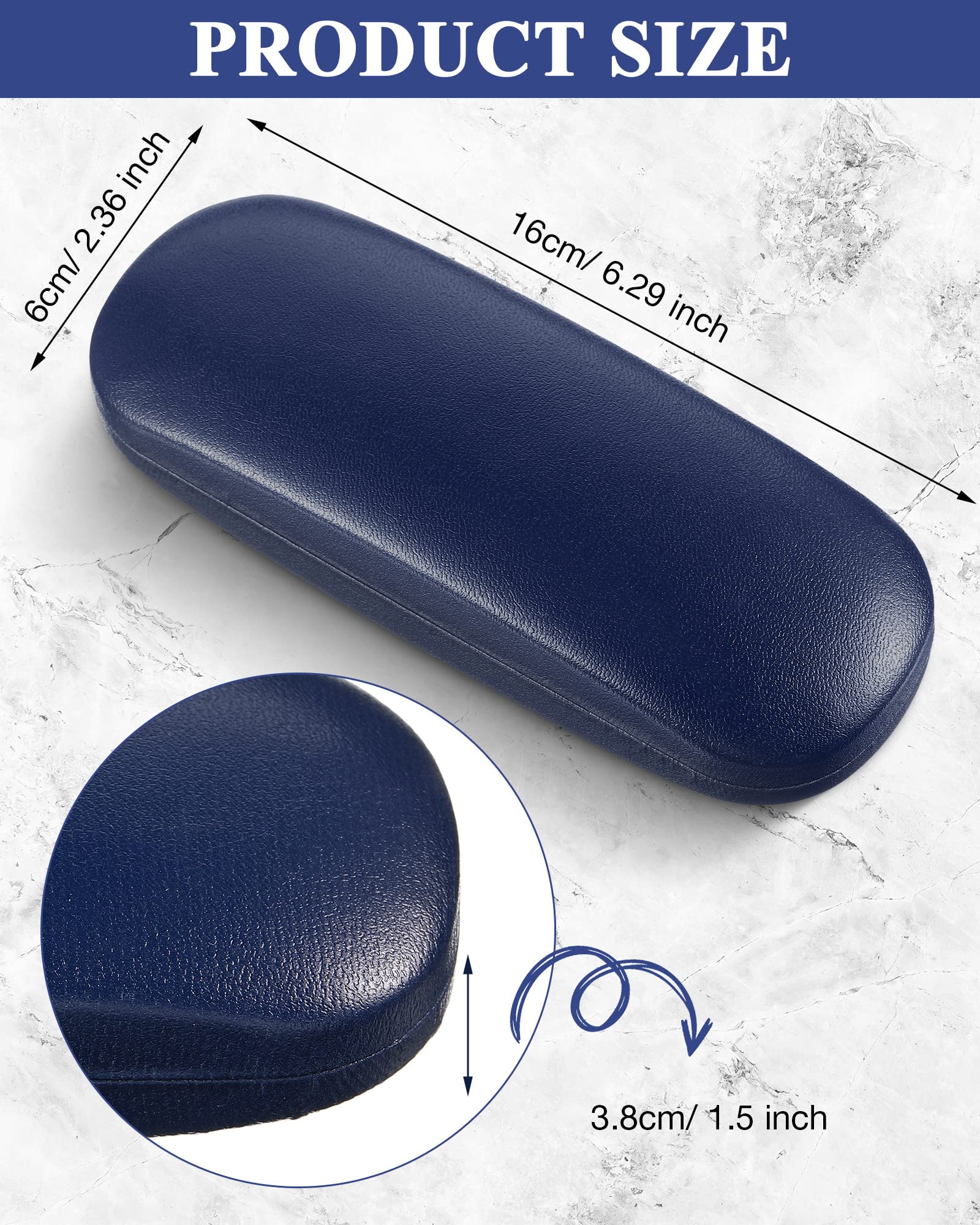 Frienda 3 Pieces Hard Glasses Case Reading Eyeglass Case Protective Sunglasses Case with Cleaning Cloth for Men Women Unisex(Blue, Brown, Black)