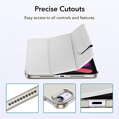 ESR for iPad Mini 6 Case, iPad Mini 6th Generation Case(8.3 inch, 2021), Trifold Smart Case with Magnetic Clasp, Auto Sleep and Wake, Slim and Lightweight, Pencil 2 Wireless Charging, Gray