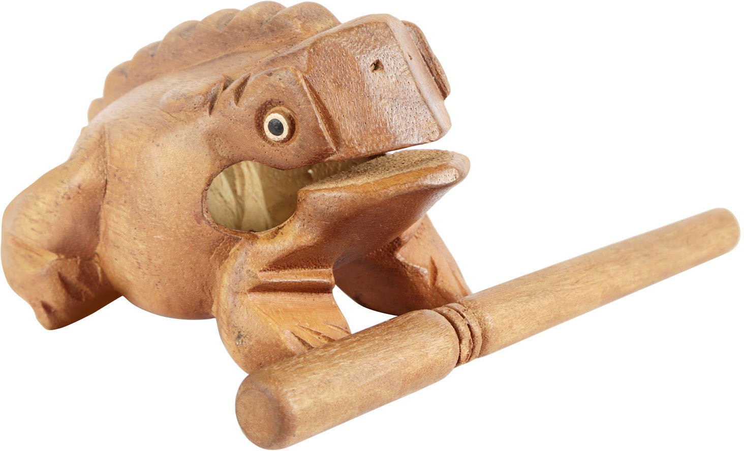 GPCT [Wooden Frog Croak Guiro Toy. 4 Inch Medium Size, Sophisticated Craftsmanship, Croaking [Loud Sound] Frog Percussion Instrument- (Mango Wood)