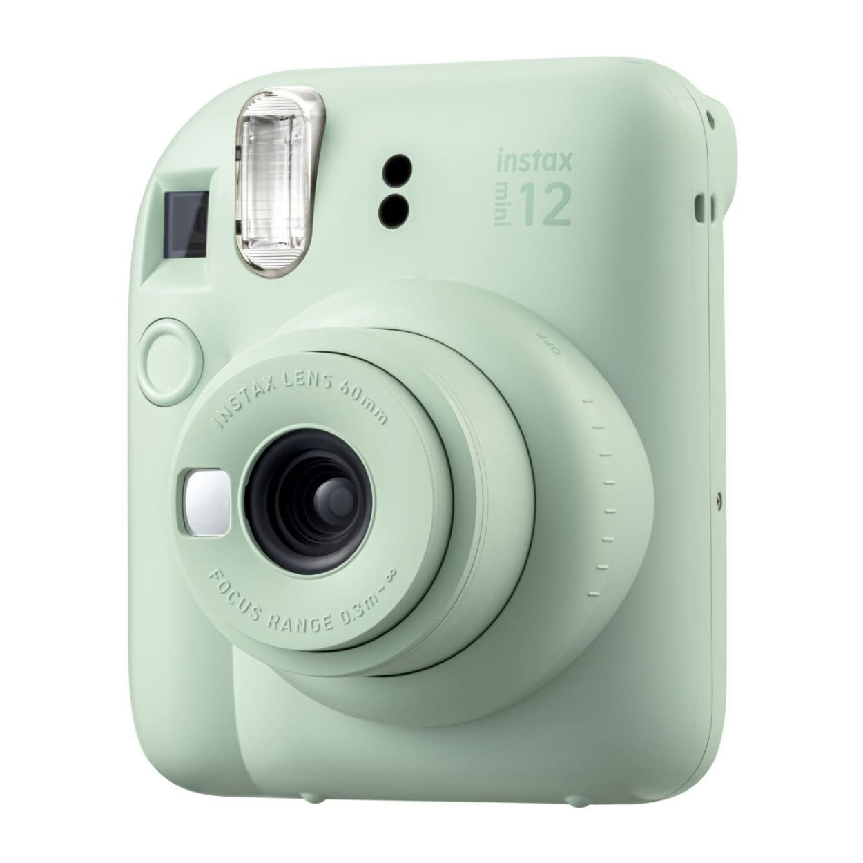 Fujifilm Instax Mini 12 with 60mm Instax Mini Lens, Lightweight and Compact (Mint Green) Bundle with Instax Film Kit and 20 Exposure (3 Items)