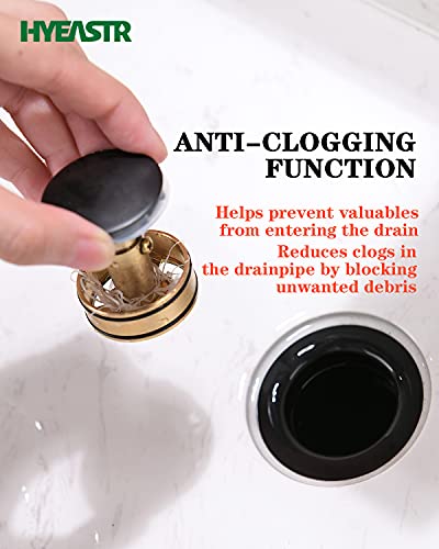 HYEASTR Waterfall Bathroom Faucet Single Handle Bathroom Sink Faucet with Overflow Pop Up Drain & Supply Lines Matte Black 1 Hole