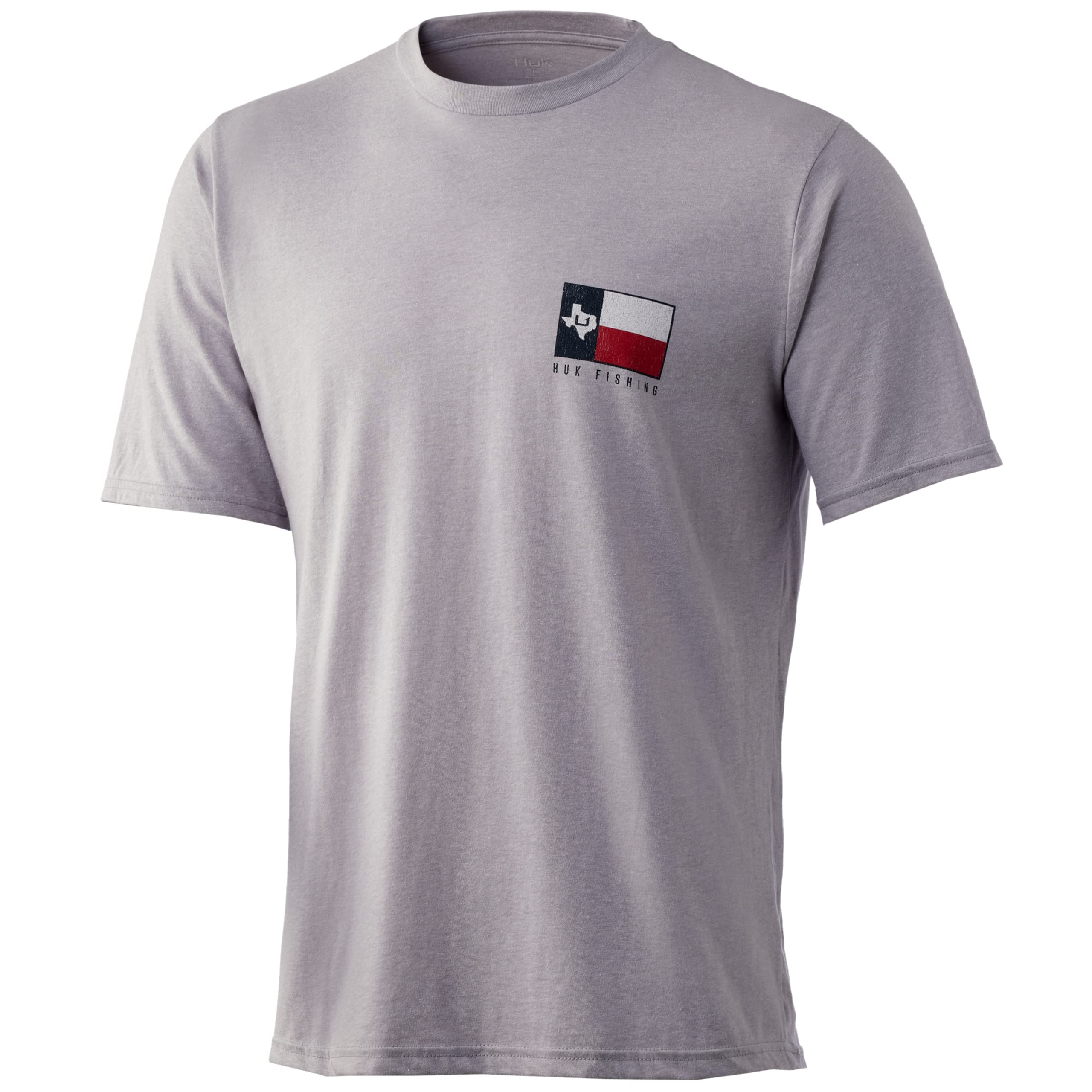 HUK mens Short Sleeve Performance Tee | Performance Fishing T-Shirt, Lured Angler - Desert Flower Heather, Medium