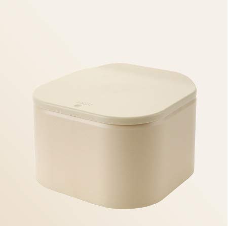 FEEGAR 5 Colors Mini Trash Can Zero Waste Kitchen Recycle Bin Car Trash Bin Desktop Dustbin Plastic Waste Bin Garbage Bin Rubbish Bin Trash Can Bedroom (Color : Yellow)