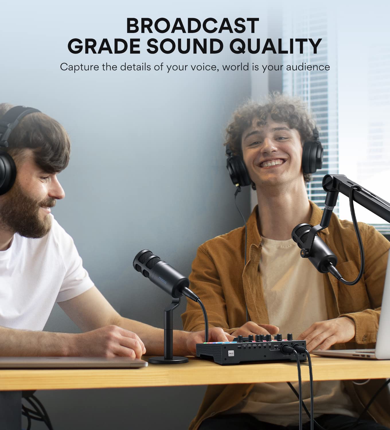 MAONO XLR Microphone, PM500 & PD100 Podcast Cardioid Studio Recording Mic for Streaming, Podcasting, Singing, Voice-Over, Vocal, Home-Studio, YouTube, Skype, Twitch