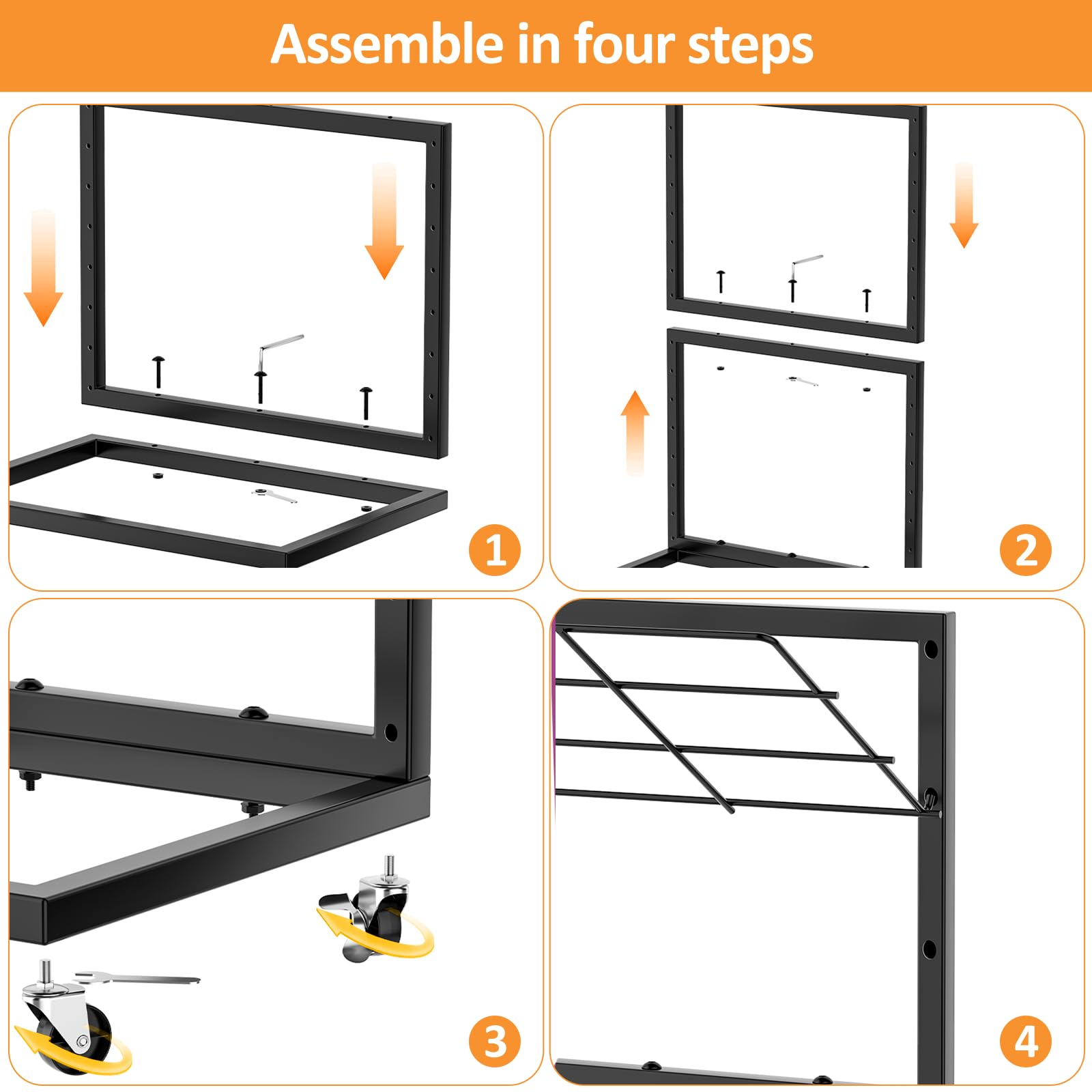 QKOSMTL Art Drying Rack for Painting, 18 Removable Shelves, Mobile Art Studio Display Rack, Sturdy Metal, Height 25.9", Shelves 11" x 16"