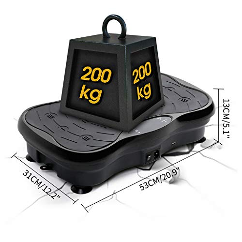 FRJINIE Vibration Plate Exercise Machine, Whole Body Workout Vibration Fitness Platform, for Home Fitness & Weight Loss with Remote Control,1-99 Adjustable Level, 330lb (Black)