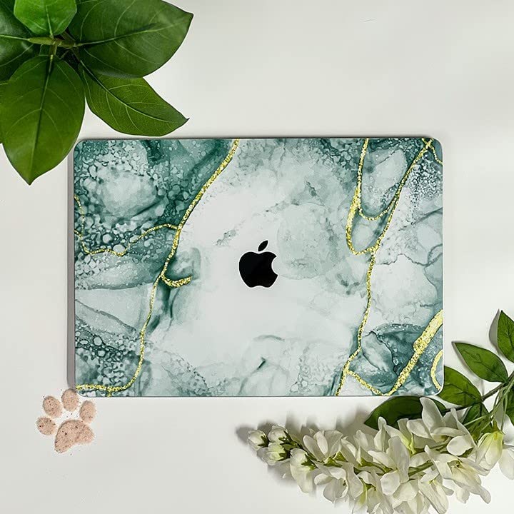 Nekoty Textured Laptop Skins compatible with MacBooks Pro 16" 14" 13" Air 13" 2019-2022 - Jade Marble