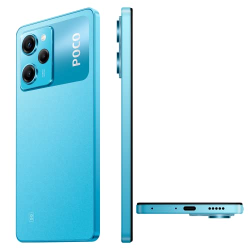 Xiaomi Poco X5 PRO 5G + 4G Volte Global Unlocked 128GB + 6GB GSM 6.67" 108 mp Triple Camera (ONLY Tmobile Mint Tello USA Market) + (Car Fast Car 51W Charger Bundle) (Blue)