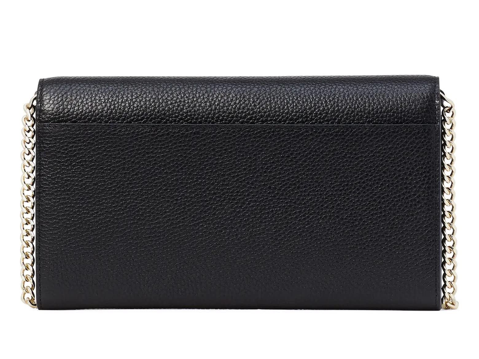 Kate Spade Roulette Pebble Leather Wallet On A Chain Crossbody, Black
