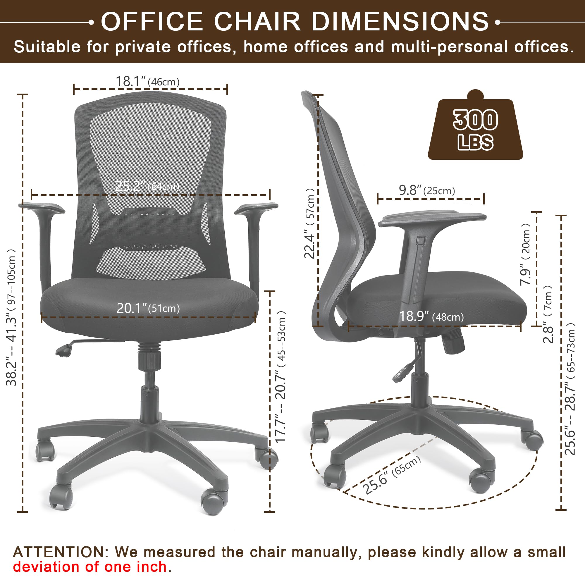 Modern Ergonomic Swivel Computer Office Desk Chair with Adjustable Height Lumbar Support for Home Study