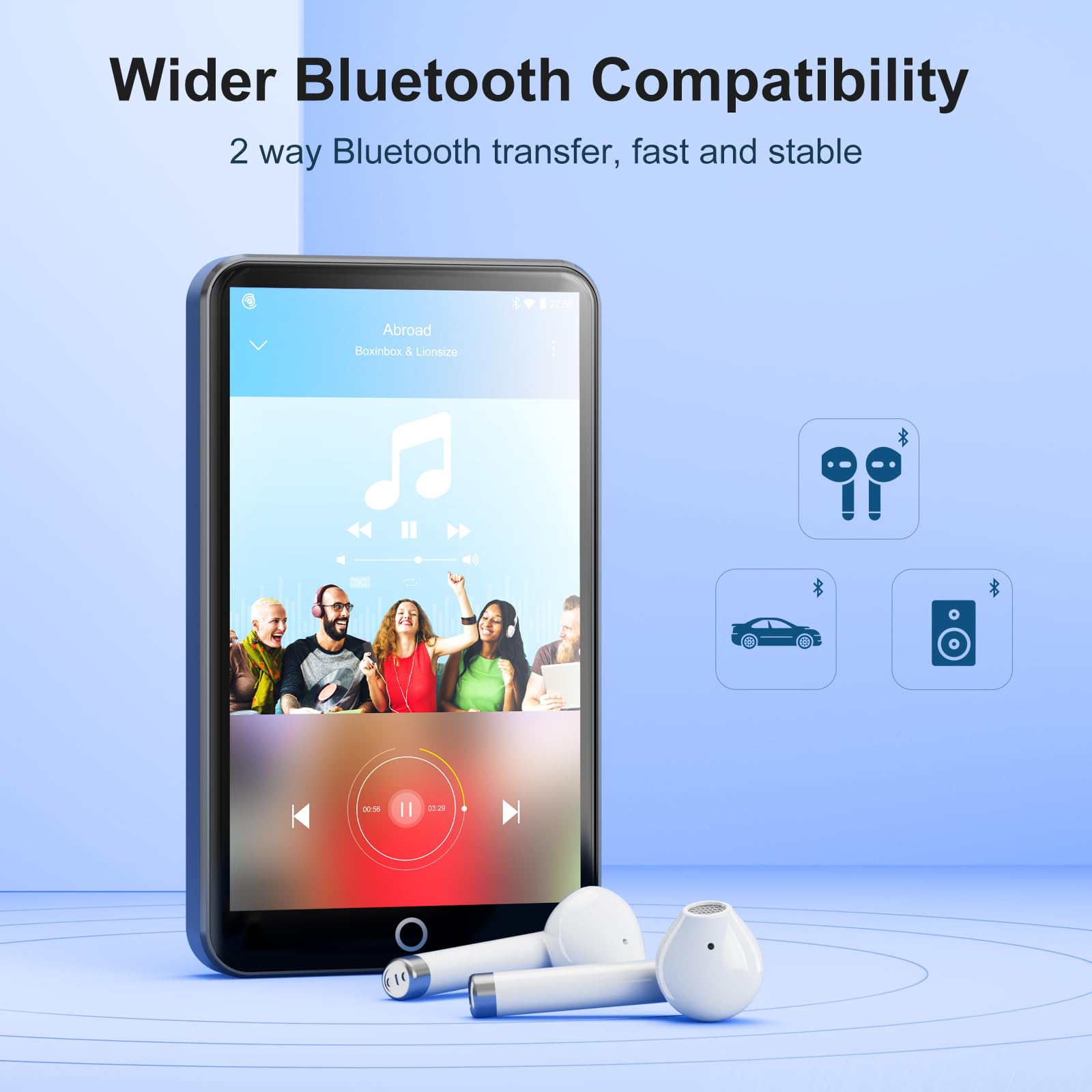 MP3 Player with Bluetooth and WiFi (US-H1-BAI) Green