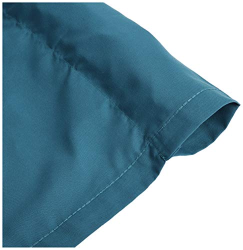 Pairs to Go Cadenza Modern Decorative Rod Pocket Window Curtains for Living Room (2 Panels), 40 x 63 in, Teal