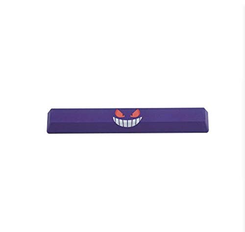 Hidetaka Custom Gaming Keycaps Pikachu Spacebar Keycap PBT Keycaps for Cherry RGB MX Mechanical Gaming Keyboards with Key Puller (Gengar)